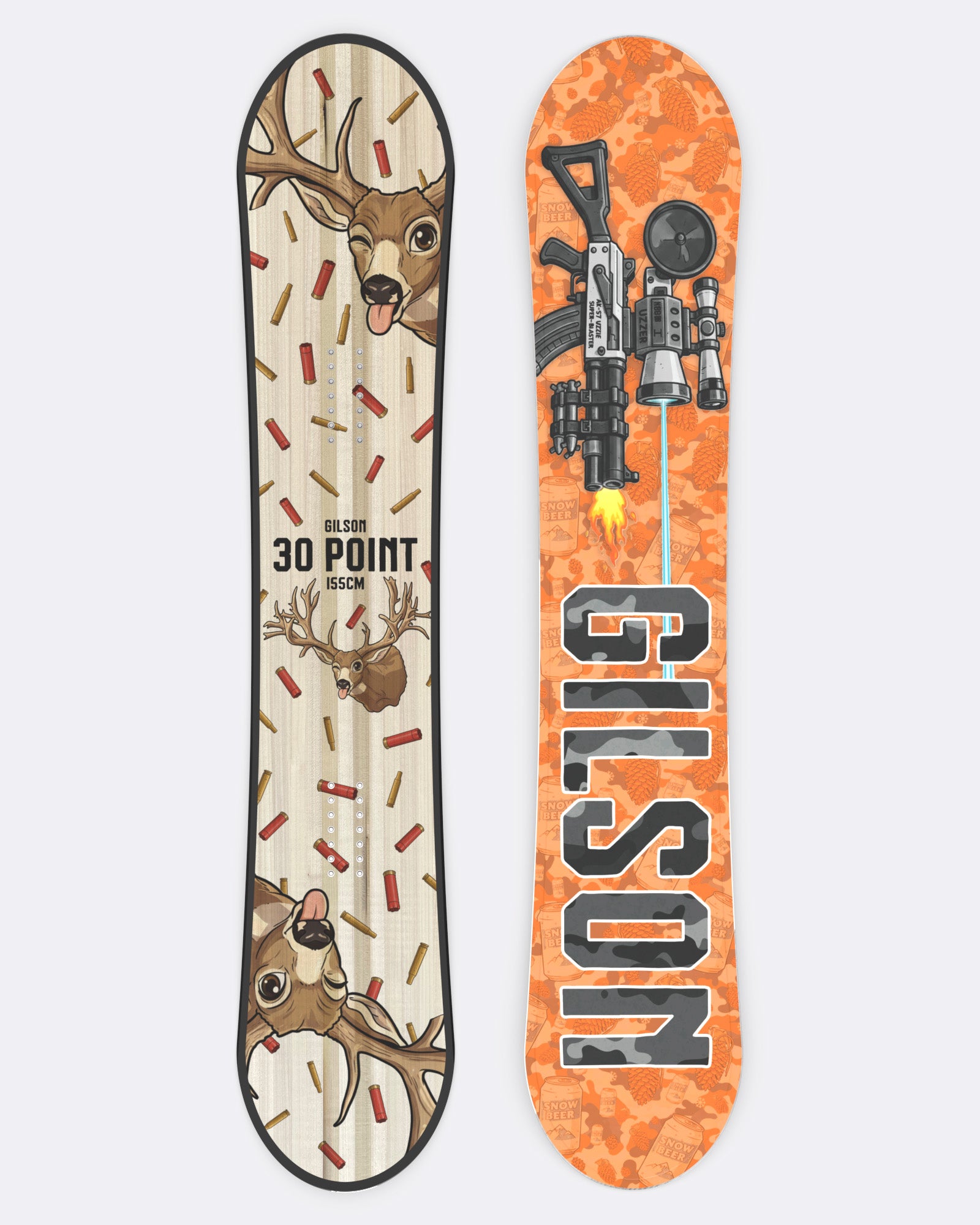 30 Point Buck Hybrid Camber All Mountain Snowboard | GILSON Artist Series