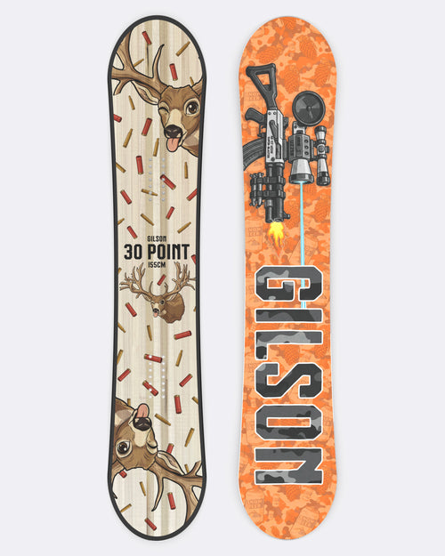 30 Point Buck Hybrid Camber All Mountain Snowboard | GILSON Artist Series